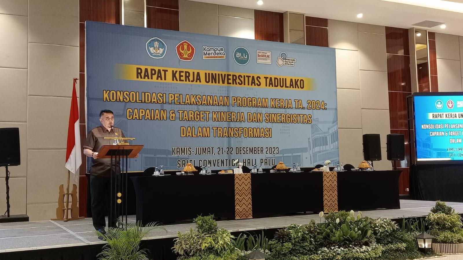 Untad Gelar Rapat Kerja Bahas Pelaksanaan Program Tahun Anggaran 2024 - Harian Sulteng